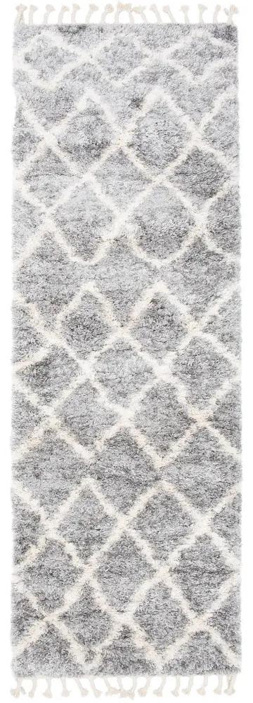 Kusový koberec shaggy Axaya šedý atyp 70x250cm