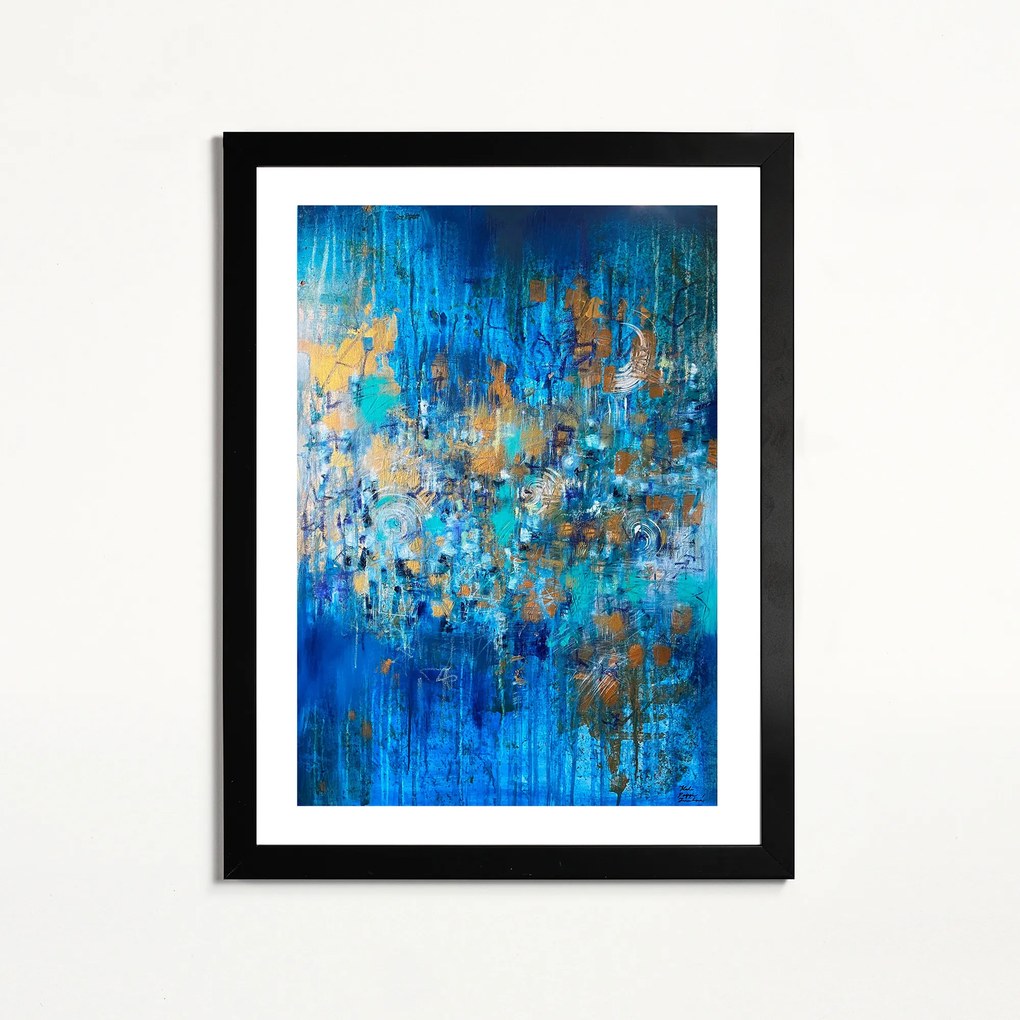 Kati Papp Zemková | Štyri hmloviny Rám: Dubový, Velikost: 30 x 20 cm