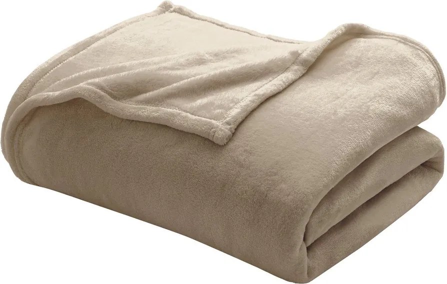 Taupe deka z mikroflanelu 220x240 cm Flanou – douceur d'intérieur