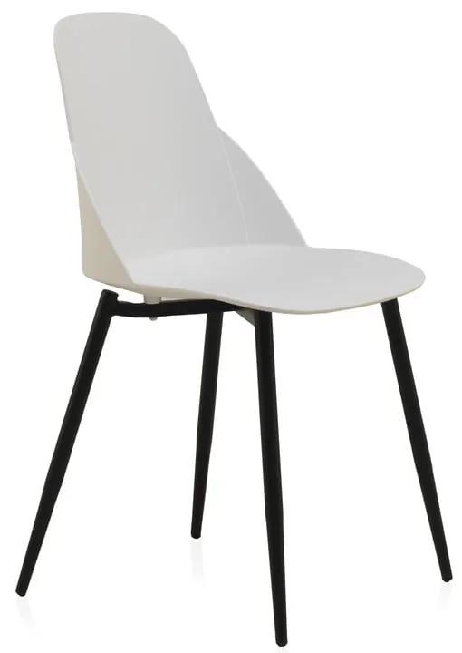 Bílé plastové jídelní židle v sadě 4 ks Marle – Geese