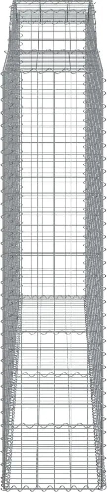 Klenutý gabionový koš 300 x 50 x 200/220 cm pozinkované železo 153520