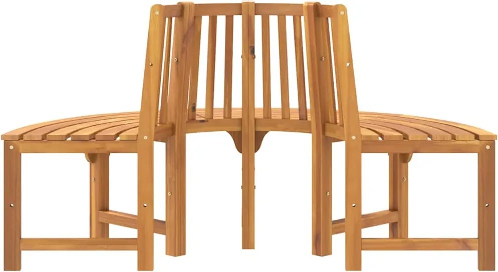 Půlkruhová lavice kolem stromu Ø 160 cm masivní eukalyptus 319423