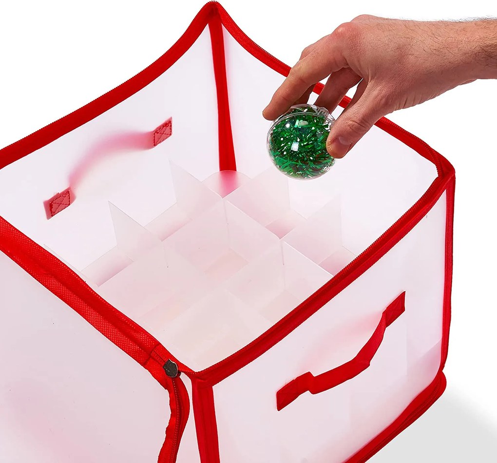 VERK GROUP Vánoční úložný box na baňky, koule a vánoční ozdoby, na 64 kusů