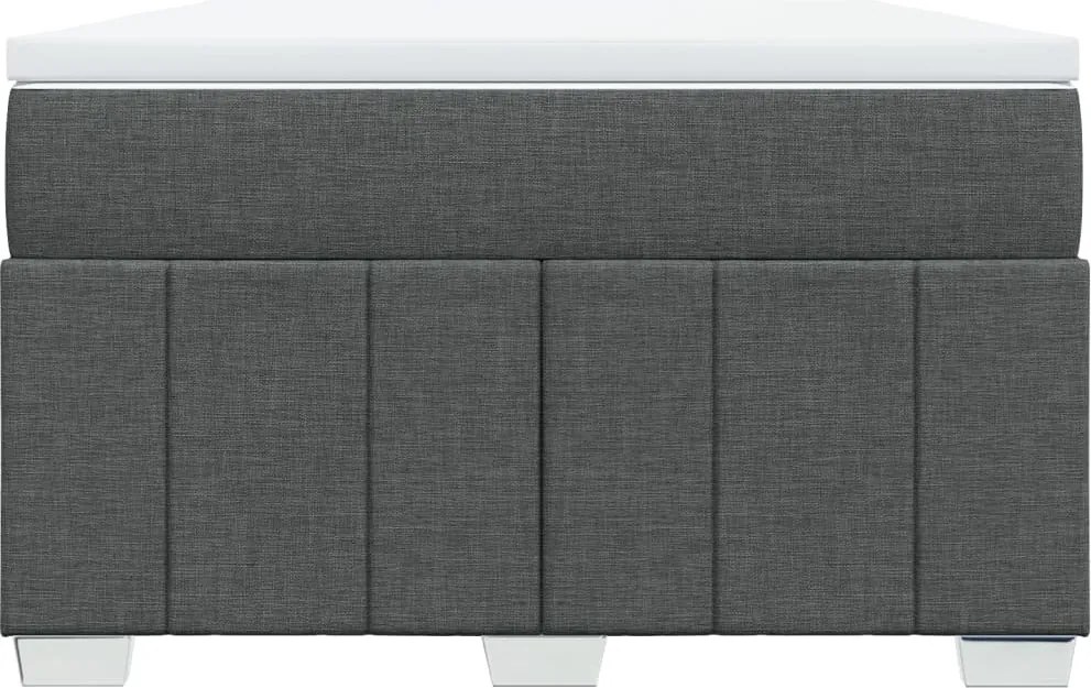 Box spring postel s matrací tmavě šedá 120x190 cm textil 3285457
