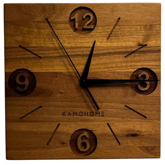 Kamohome Dřevěné nástěnné hodiny PYXIS Velikost: 36x36 cm, Materiál: Jasan