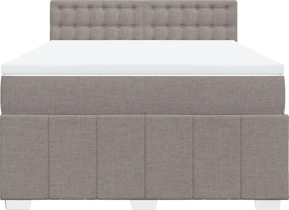 Box spring postel s matrací taupe 160x200 cm textil 3289437