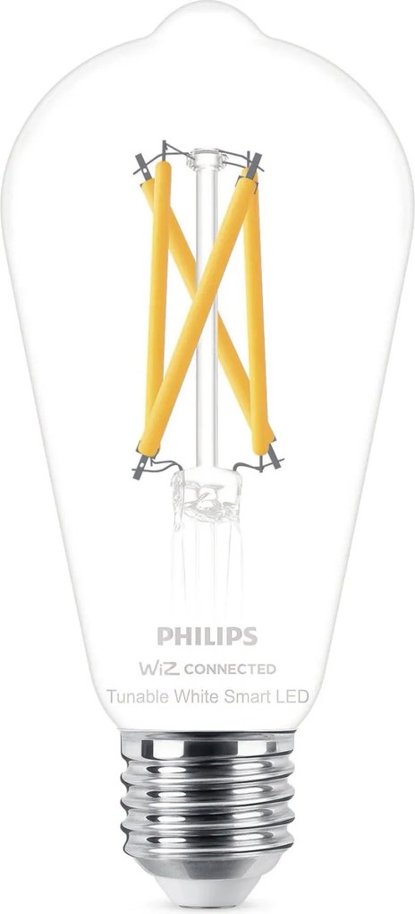 Philips Smart LED žárovka Filament E27 ST64, 7 W, 806 lm, 2700-6500 K, čirá