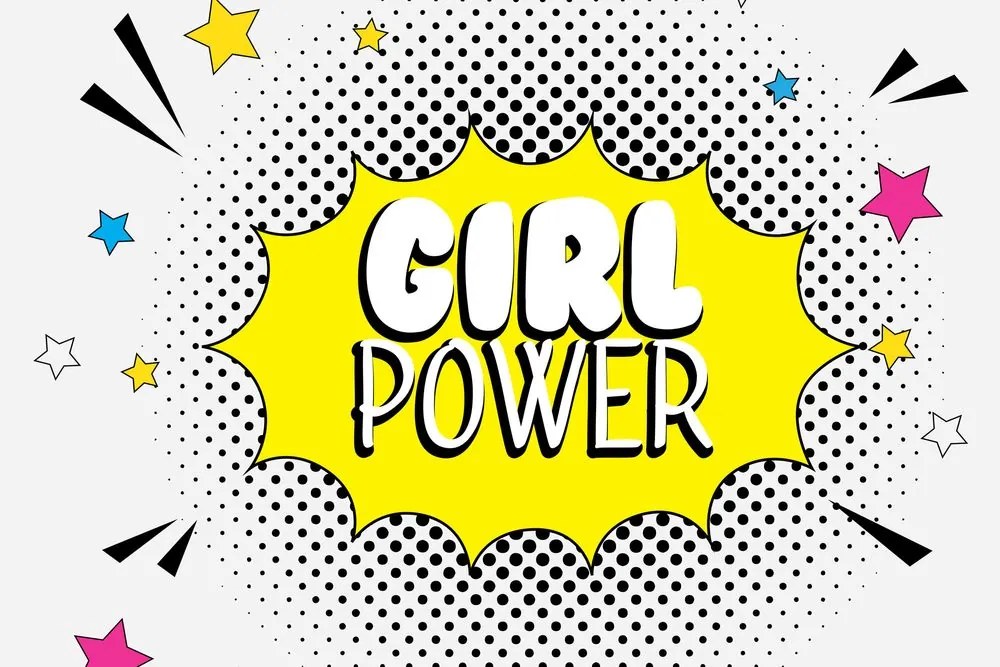 Obraz s pop art nápisem - GIRL POWER