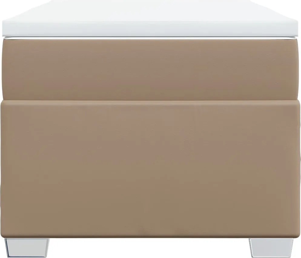 Box spring postel s matrací cappuccino 100x200 cm umělá kůže 3285200