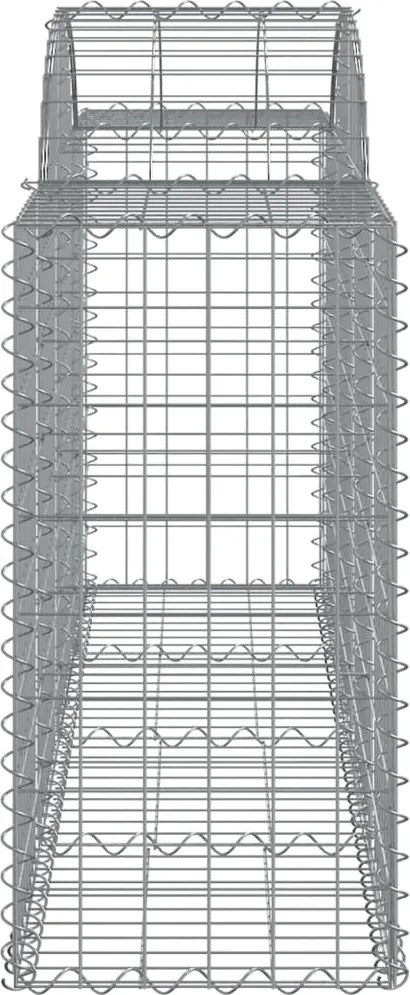Klenuté gabionové koše 12ks 200x50x80/100 cm pozinkované železo 3146309