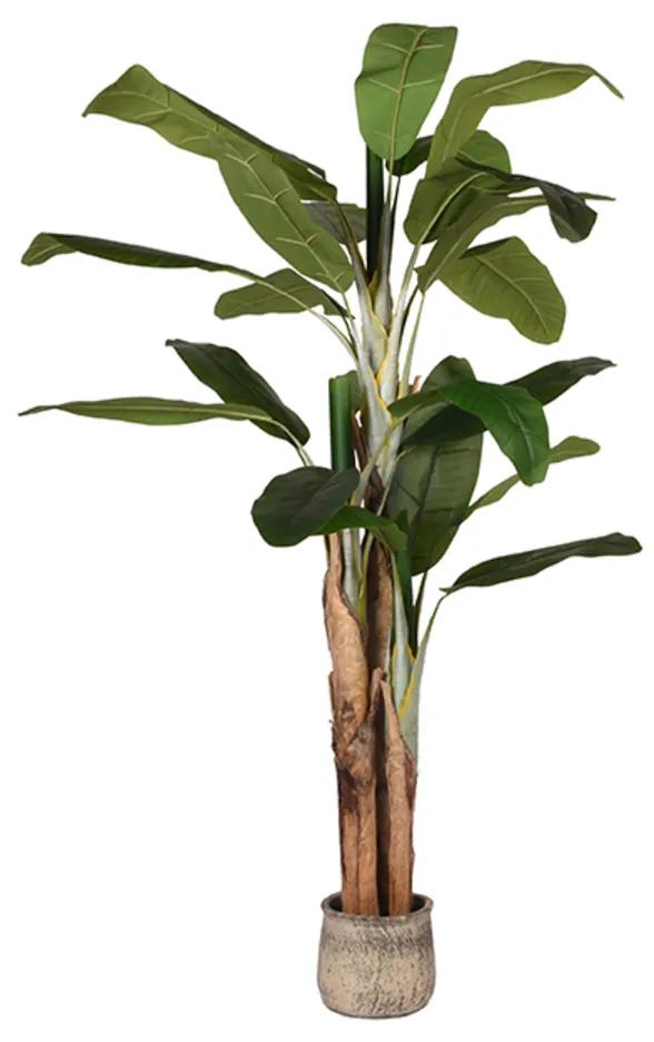 LABEL51 Umělá rostlina Musa - zelený plast
