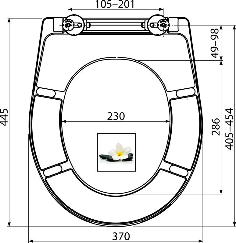 ALCA WC sedátko univerzální SOFTCLOSE, Duroplast A604 FLOWER