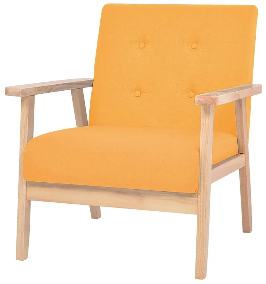 Křeslo žluté textil 244657