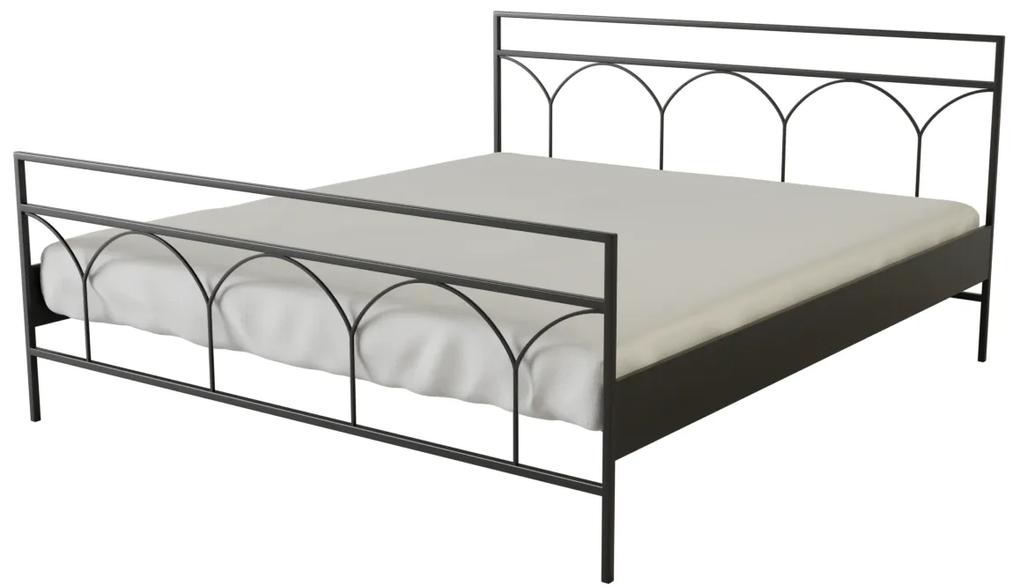 Nábytek ATIKA s.r.o. Kovová postel SASKIE Povrchová úprava: černá, Rozměr: 100 x 200 cm