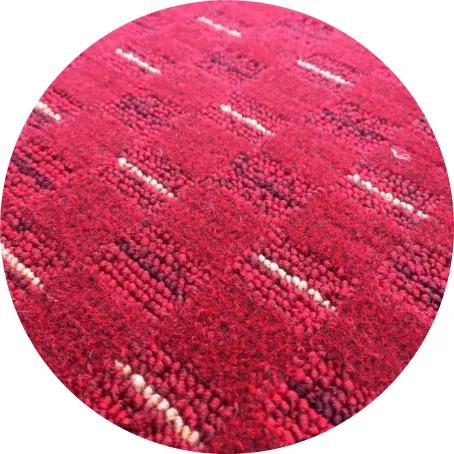 Vopi koberce Kusový koberec Valencia červená kulatý - 400x400 (průměr) kruh cm