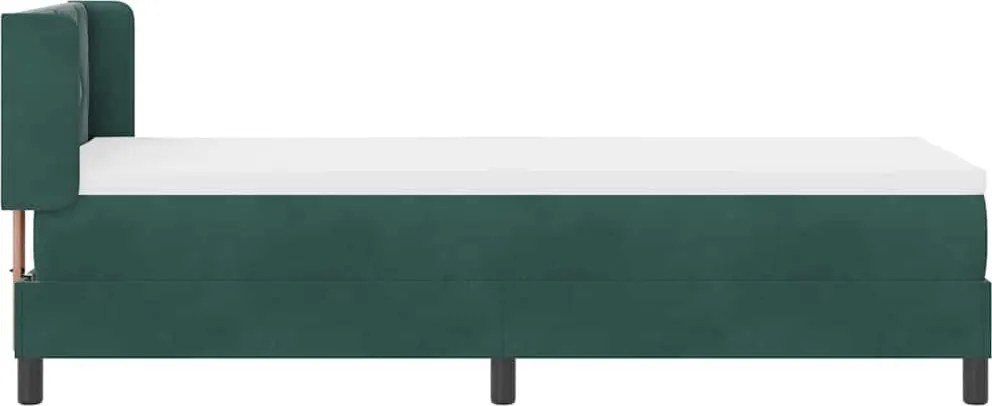Postel s boxspringem s čelo Tmavě zelená 200 x 80 cm samet 3341495