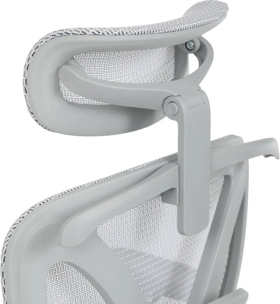 Kancelářská ergonomická židle PORTE — síťovina, šedá