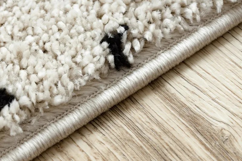 Dywany Łuszczów, Kusový koberec Berber Syla B752 dots cream, 140x190, bílá, kancelář