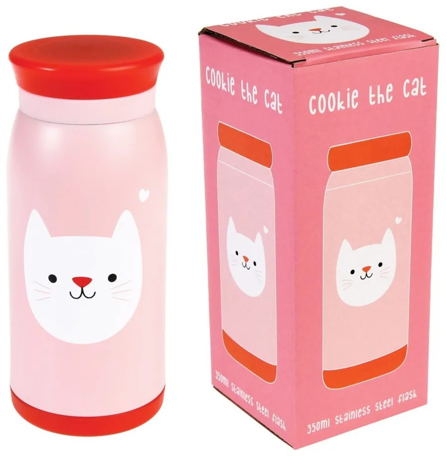 Nerezová lahev Rex London Cookie the Cat, 350 ml