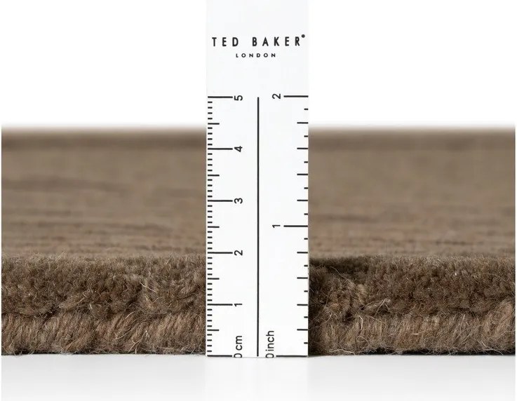 Hnědý vlněný kulatý koberec ø 160 cm Kensington Victoria – Ted Baker