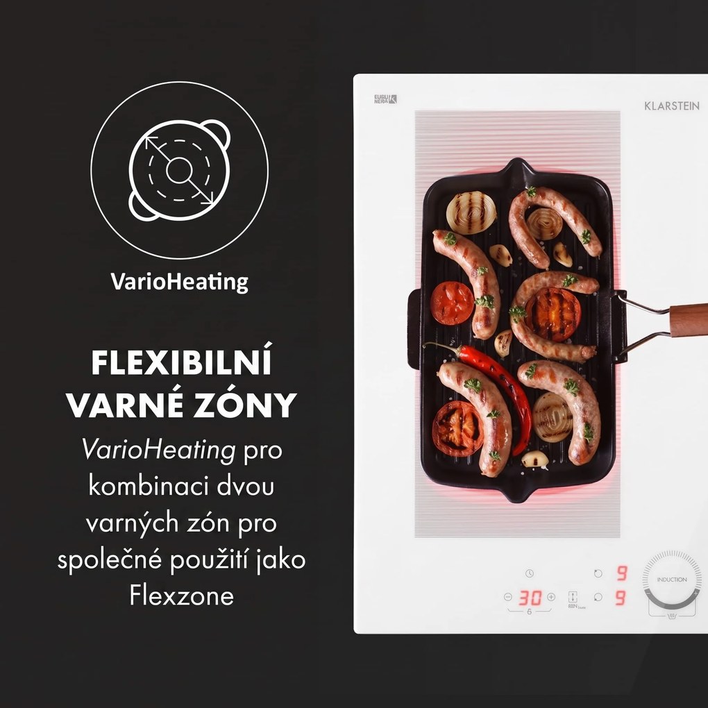 Klarstein Delicatessa 60 Hybrid, indukční varná deska, vestavná, 7000 W, 4 zóny