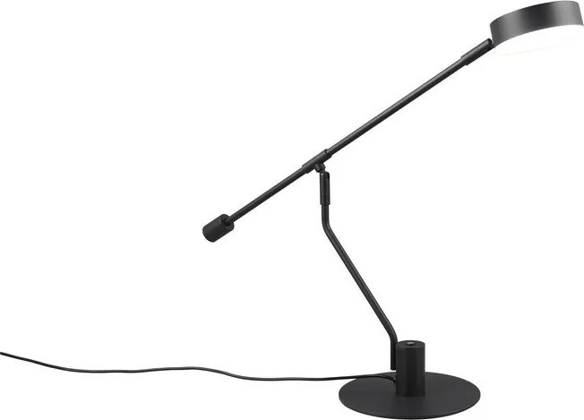 Matně černá LED stolní lampa s ohybatelnou konstrukcí (výška 64 cm) Manduro – Trio