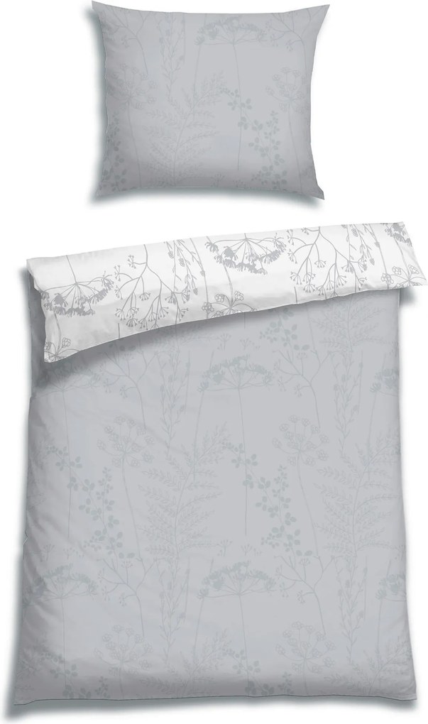 XXXLutz POVLEČENÍ, flanel, světle šedá, 140/200 cm Florella - Povlečení - 004388005901
