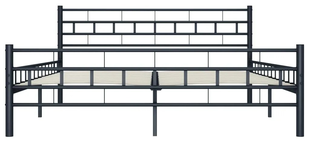 Rám postele černý ocel 200 x 200 cm,  285281