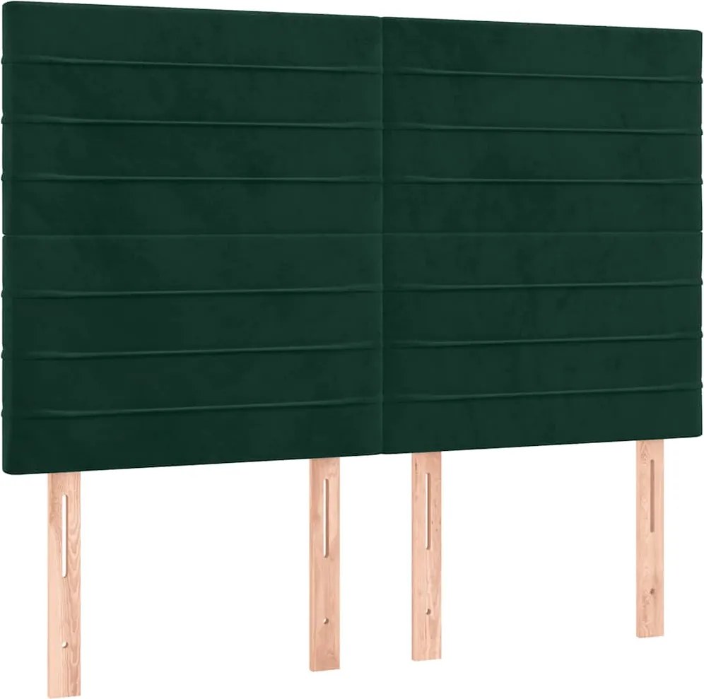 Box spring postel s matrací tmavě zelená 140x190 cm samet 3137902