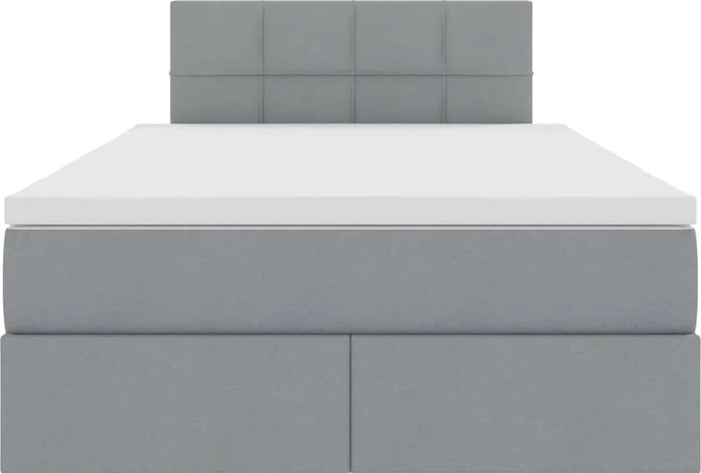 Postel s úložným prostorem a matrací Světle šedá 120 x 200 cm 3370500