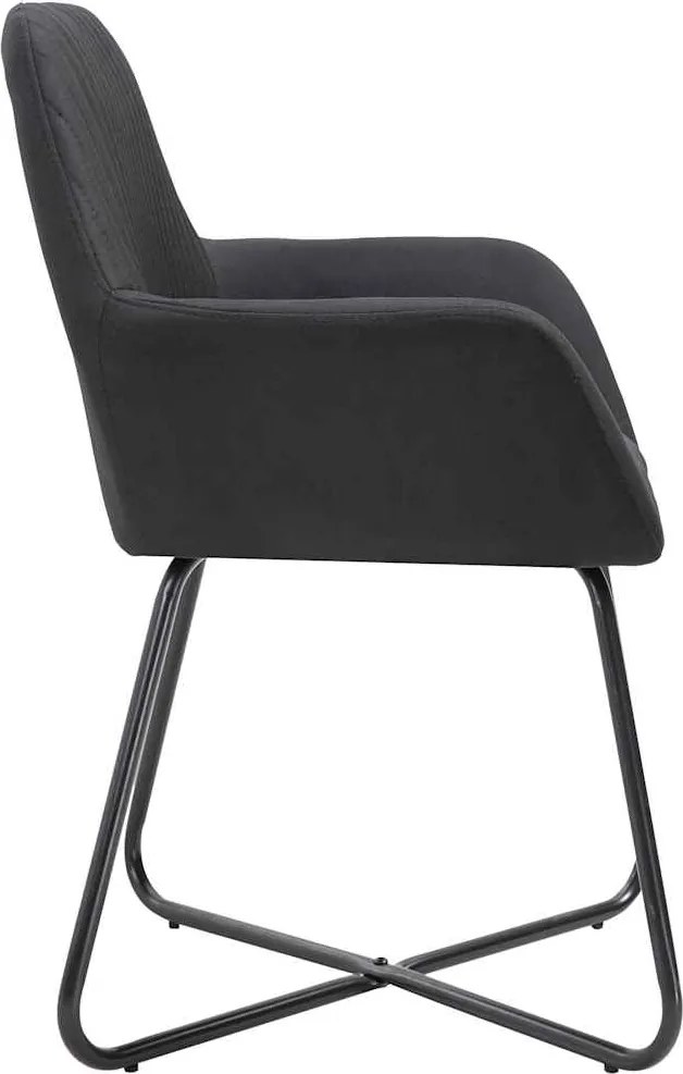 Jídelní židle 4 ks černé textil 277106