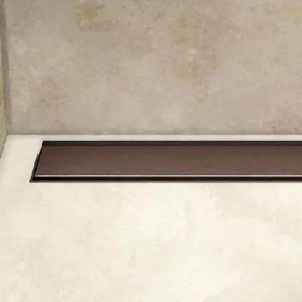 I-Drain Plano - Nerezový rošt pro sprchový žlab řady PRO, povrch PVD, délka 700 mm, čokoládová IPRO0700C