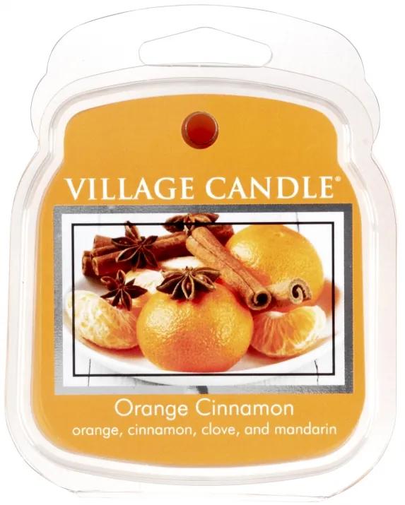 Village Candle Vosk, Pomeranč a skořice - Orange Cinnamon 62g