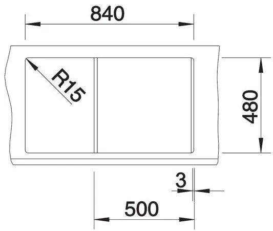 Blanco Metra 5 S Granitový dřez s odkapem oboustranné provedení s excentrickým ovládáním, 86x50cm, antracit 513044