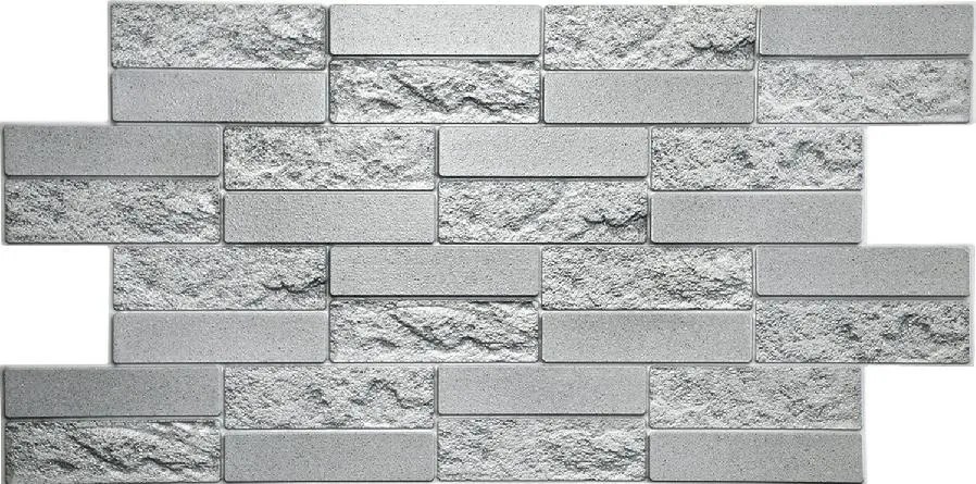 Obkladové panely 3D PVC TP10019927, rozměr 980 x 490 mm, pískovcový kámen šedý, GRACE