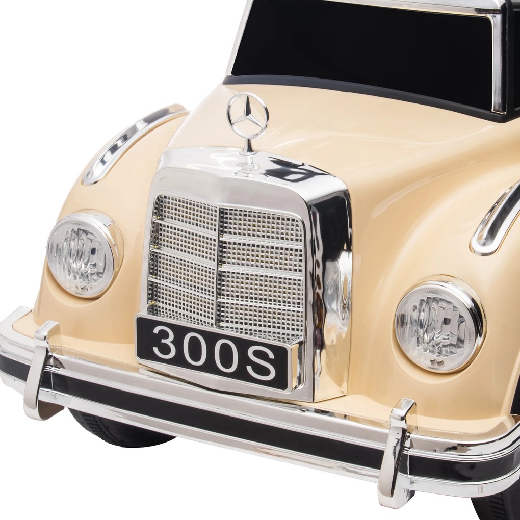 AIYAPLAY Posuvné dětské auto Mercedes Benz Design 300 S Design, béžová barva