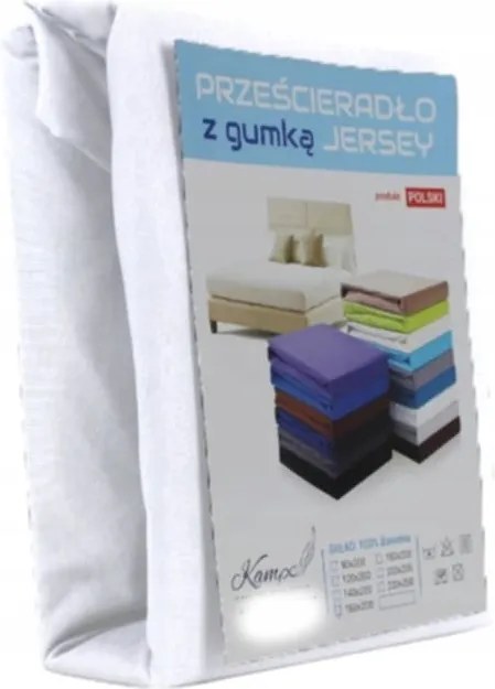 Prostěradlo S Gumou Jersey Vip Bok 30CM Bavlněné Bílé 80x220