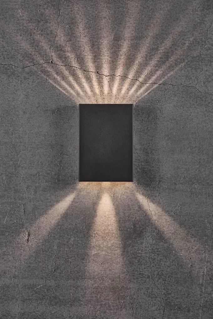 NOR 2019051003 Venkovní nástěnné svítidlo Fold 15 2x3,5W LED černá čirá - NORDLUX