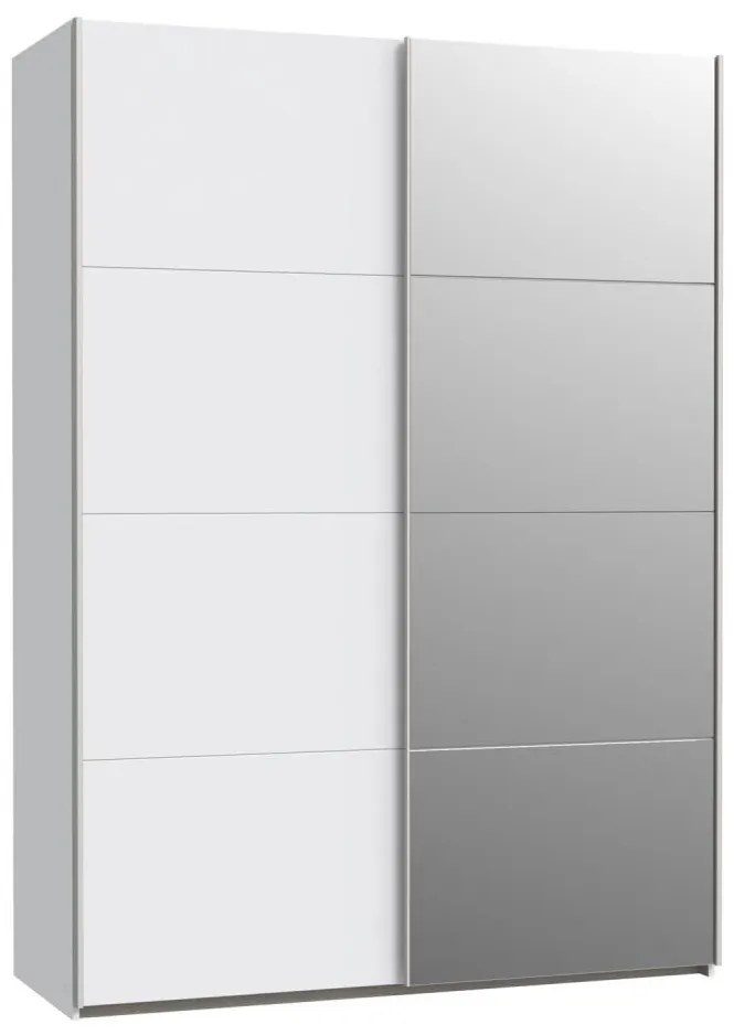 Šatní skříň se zrcadlem KARO 150x210 cm bílá SHMS72414-120