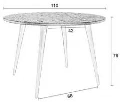 Jídelní stůl kulatý MO WLL Ø110 cm, přírodní teak White Label Living 2100068