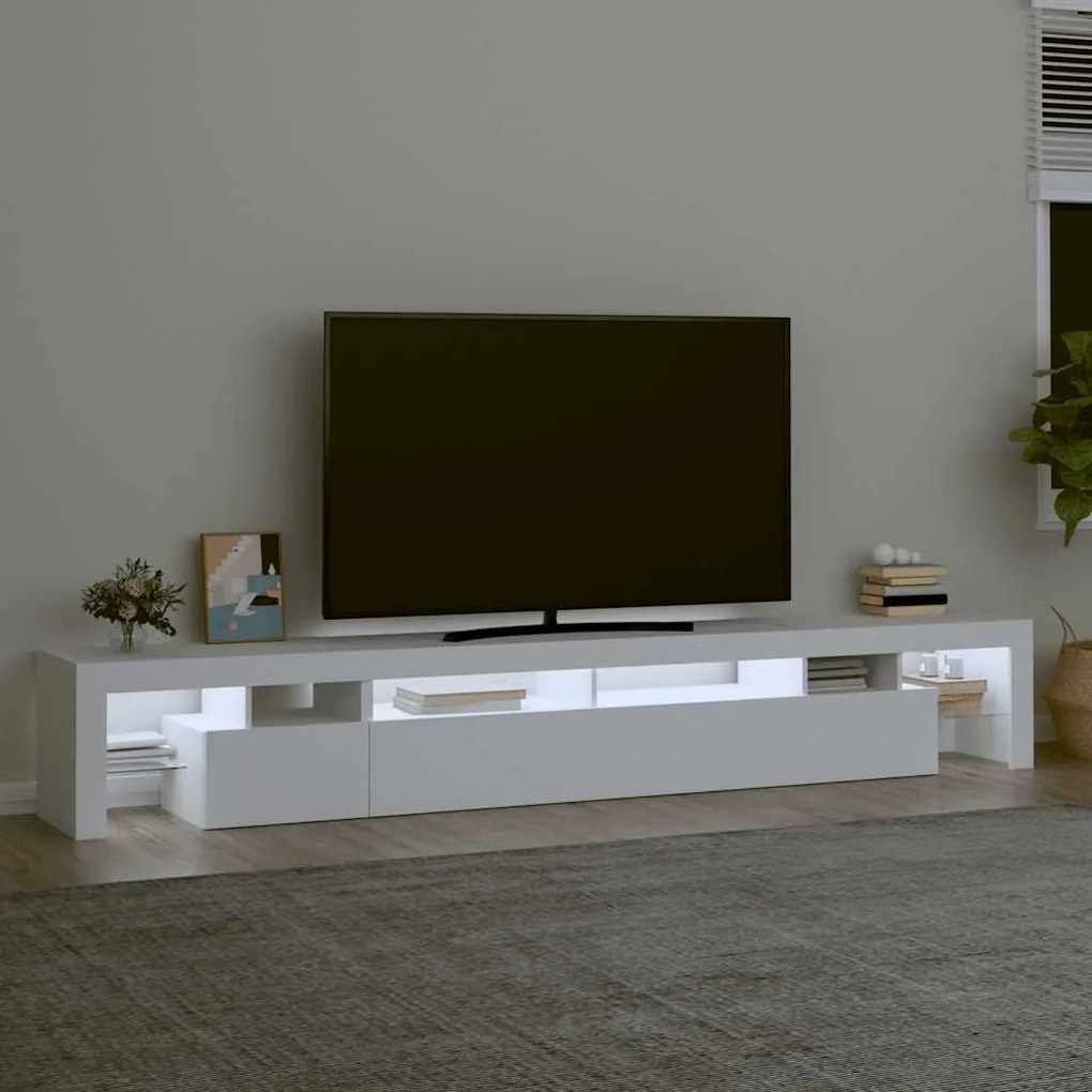 TV skříňka s LED osvětlením bílá 260x36,5x40 cm 3152778