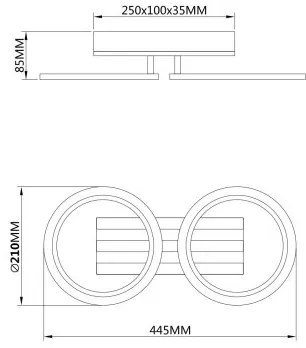 Globo 67360D2 - LED Stropní svítidlo BLEVINS 15W/230V 3000/4200/600K