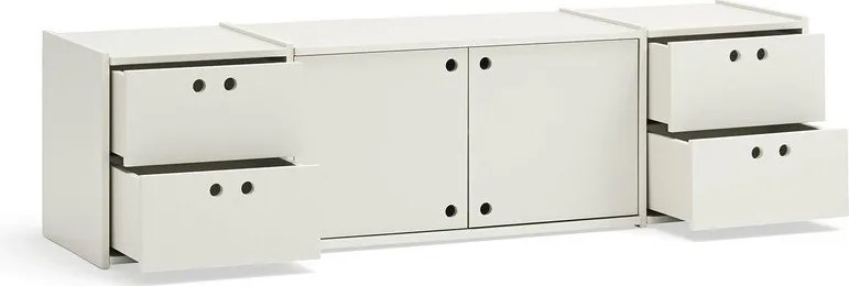Krémový TV stolek 157x42x40 cm Wally – Teulat