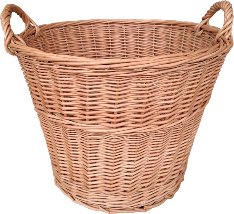 HRADIL Proutěný koš H198 na dřevo ke krbu 40 x 55 cm Rozměry koše: Pr.45 vyška po uši 40 cm