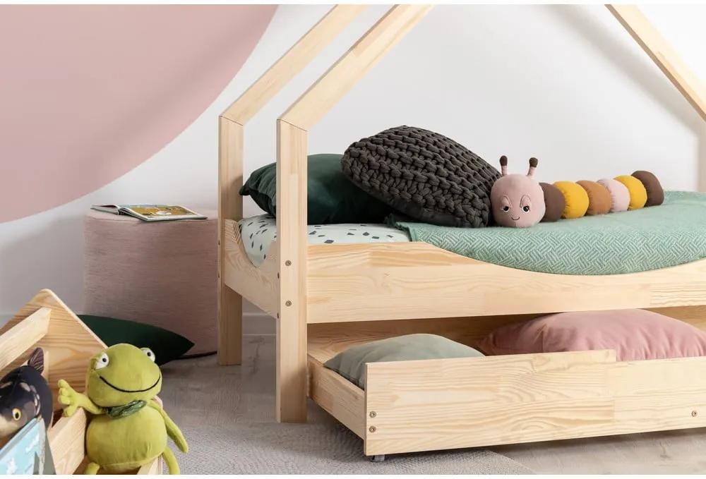 Adeko Dětská postel domeček Loca E Velikost postele: 140x100 cm Barva: dekor přírodní dřevo přírodní
