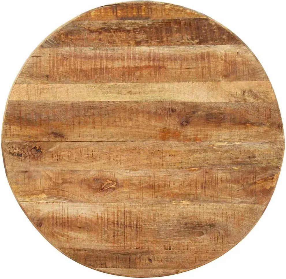 vidaxXL Jídelní stůl kulatý 100 x 100 x 75 cm hrubé mangovníkové dřevo 321681