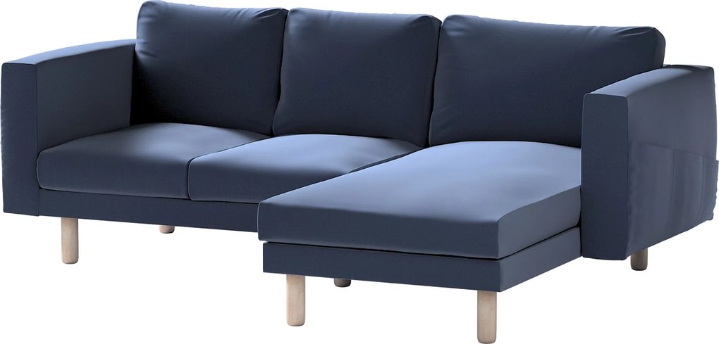 Potah na pohovku IKEA Norsborg 3-místná se šezlongem barva tmavě modrá látka sametová