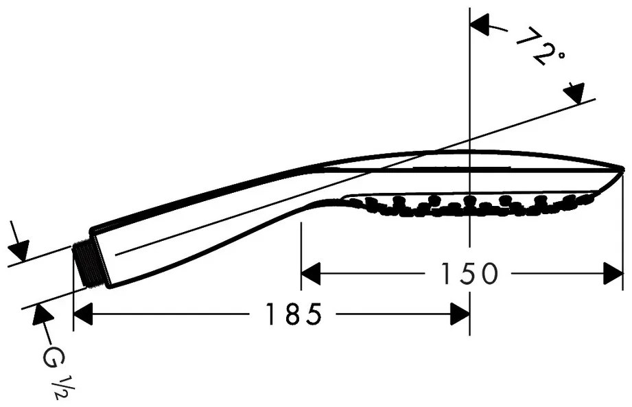 Hansgrohe Raindance Select E, ruční sprcha 150 3jet EcoSmart 8,5 l/min, bílá/chromová, HAN-26551400
