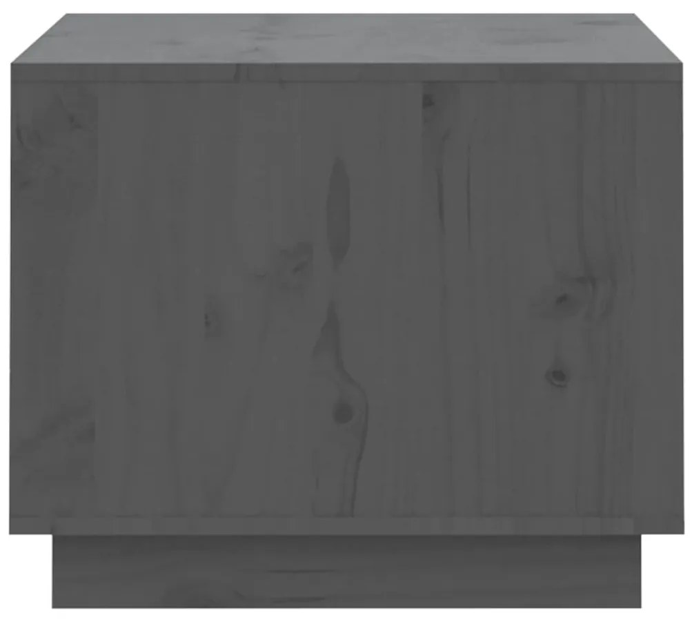 Konferenční stolek šedý 120 x 50 x 40,5 cm masivní borové dřevo - Default Title