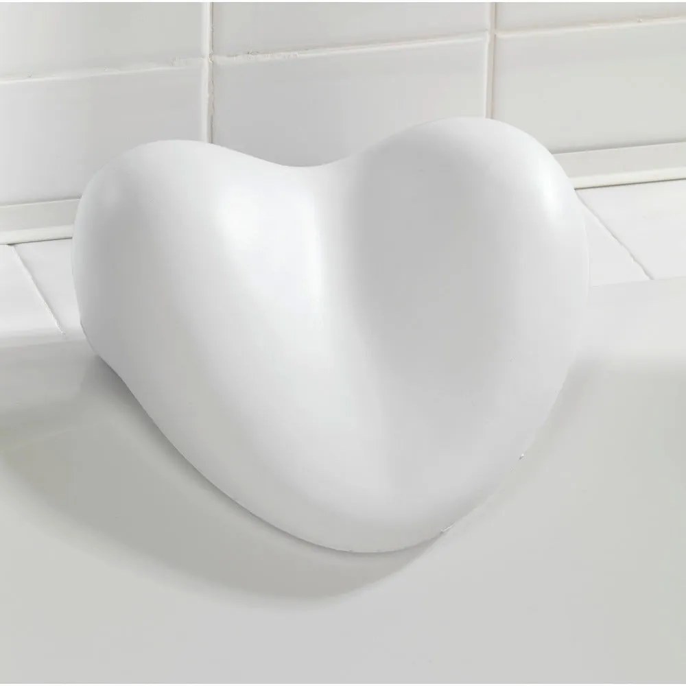 Bílá opěrná podložka do vany Wenko Bath Pillow White, 25 x 11 cm